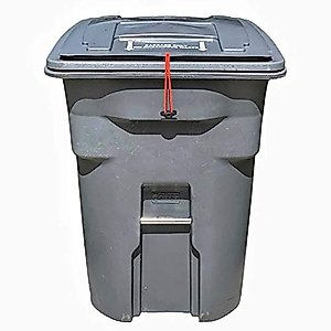 Lid Loc Outdoor Garbage Can Lock Keeps Trash Secure and Wildlife Out Wind Weather Proof Strong Durable