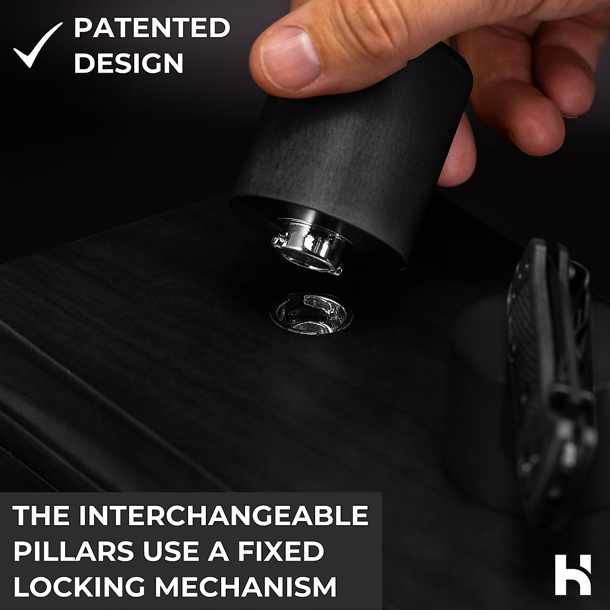 Holme & Hadfield - Combo Deck Extra Pillars - 4 Pack - Black (Pillars Only)