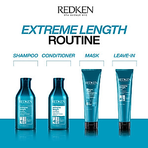 Redken Extreme Length Treatment Mask | Rinse-Out Hair Mask with Biotin & Castor Oil | For Hair Growth | 8.5 Fl Oz