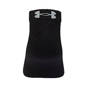 Under Armour Men's Charged Cotton No Show Socks, Black, Large