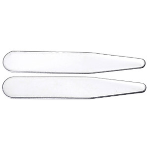 JOVIVI 36pc Stainless Steel Collar Stays in Clear Plastic Box for Mens Dress Shirt, Order The Sizes You Need (2.2")