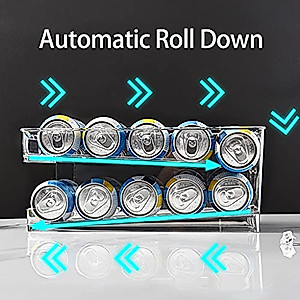 CHBC Fridge Bin BPA-Free Plastic Beverage Can Organizer Without Lid, Clear, 13.39in x 15.3in x 5.31in