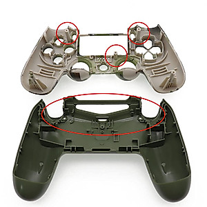 Melocyphia Housing Shell Case Cover for PS4 Pro Slim JDS-040 JDM-040 Controller Handle Case (F)