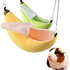 WEISUO Banana Hamster Bed House Hammock Small Animal Warm Bed House Cage Nest Hamster Accessories for Sugar Glider Hamster Small Bird Pet