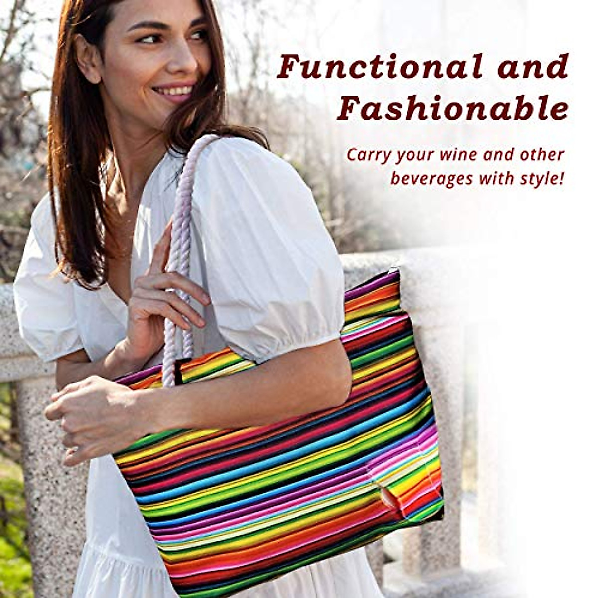 Insulated Wine Purse - Portable Tote w/Spout for Wine, Beer, Any Beverage - Gift for Wine Lovers, Beer Enthusiast, Mixologists, Moms On The Go and Everyone In Between