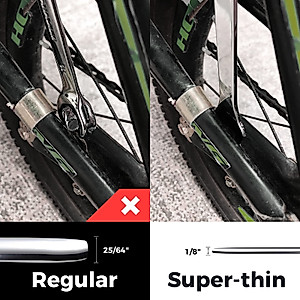 Der Erwachte Super-Thin Open End Wrench Set, SAE, 6-Piece, Including 3/8", 7/16", 1/2", 9/16", 5/8"，11/16", 3/4", 13/16", 7/8", 15/16", 1", 1-1/16", Slim Wrench Set with Rolling Pouch