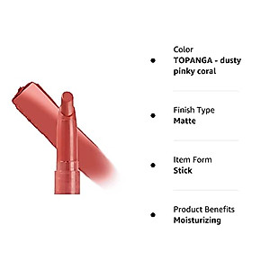 Colourpop Lippie Stix Satin Lipstick Full Size Pigmented Moisturizing Lasting Long-Wear (TOPANGA - dusty pinky coral)