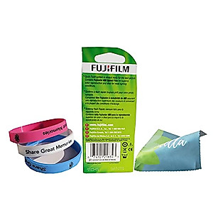 Fujifilm QuickSnap Flash 400 Disposable 35mm Camera (1 Pack) Plus a Bonus Eco-Friendly Silicone Wrist Band and a Microfiber Cleaning Cloth