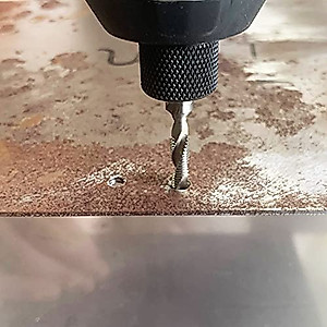 AUTOTOOLHOME 6 Pack Combination Drill and Tap Bit Set 6-32nc 8-32nc 10-32nc 10-24nc 12-24nc 1/4-20nc Screw Tap Drill Bits for Drilling Tapping Countersinking