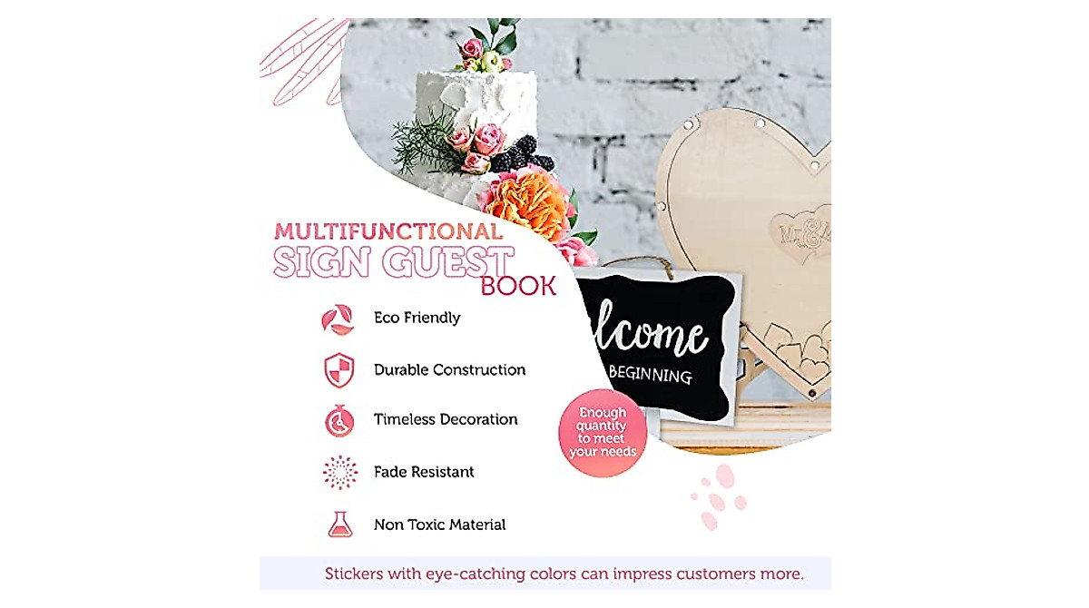 Personalized Heart Guest Book - Rustic Wedding Keepsake