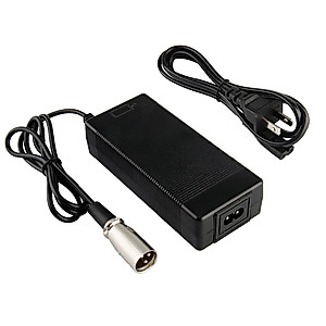 TANGSPOWER Charger 48v Output 54.6V 1.5A 48 Volt 3-pin XLR Male Plug for 54.6 Volt 13S 12Ah Lithium Battery Charger