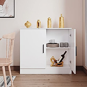 WAHEY Storage Cabinet, Wooden Sideboard Buffet Cabinet with Doors, AFSC005