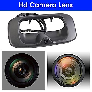 Rear View Backup Camera Tailgate Handle Compatible with Chevy Silverado and GMC Sierra Years 1999-2006,Tailgate Door Handle Replacement Camera(Black)