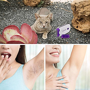 5.9x3.3x1 inch Female epilator, rechargeable lady electric shaver for arms, armpits, bikini line, legs, back(Purple+white)