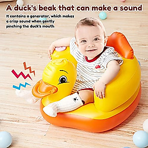 Baby Inflatable Seat for Babies 3-36 Months Built in Air Pump Infant Back Support Baby Chairs Infant Support Seat Toddler Chair for Sitting Up Baby Shower Chair Floor Seat Suiotable for Baby Gift