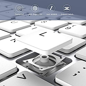 Small Wireless Keyboard Mouse Combo, seenda Ultra Thin Compact Rechargeable Wireless Keyboard with Silent Mouse Low Profile Keys for Windows 7/8/10/11/11 Pro Laptop Computer, Silver White