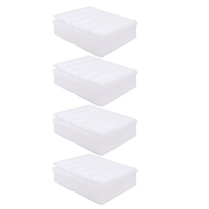 DOITOOL 4pcs Egg Tray Containers with Lids Egg Rack for Refrigerator Foam Eggs Fridge Containers Cardboard Egg Carton Refrigerator Egg Holder Egg Organizer Pearl Cotton Tough White Bracket
