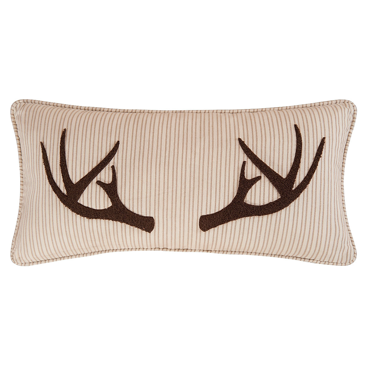 C&F Home Sleepy Forest Deer Antler Lumbar Tufted Pillow Decor Decoration Fall Throw Pillow for Couch Chair Living Room Bedroom 12 x 24 Tan