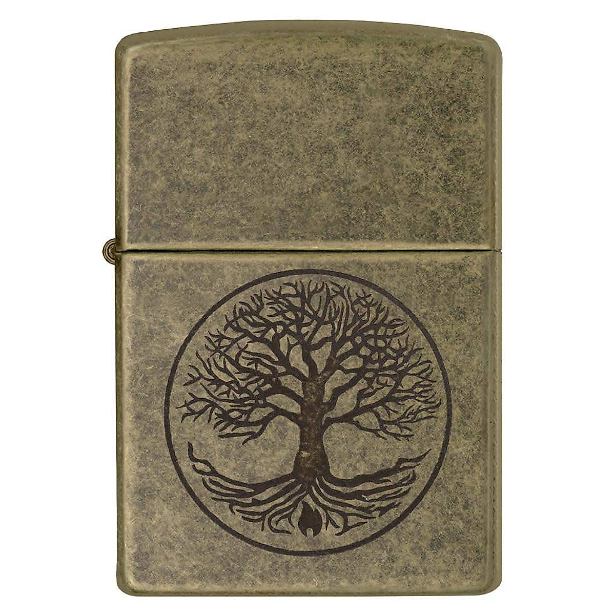 Zippo "Tree of Life Pocket Lighter, Antique Brass, One Size (29149)