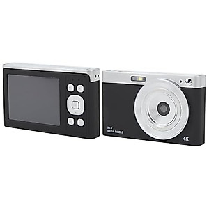 Digital Camera, HD Digital Camera Built in Fill Light 16X Zoom Antishaking Plastic for Outdoor (Black)