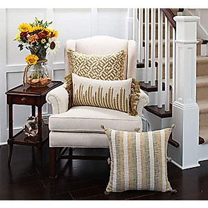 Pillow Perfect Indoor Alpine Gold Throw Pillow, 23 X 11.5 X 5, Yellow