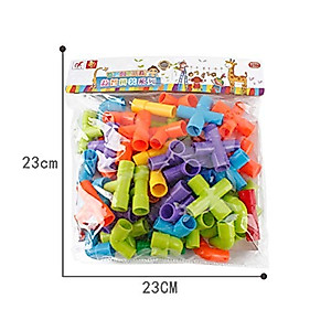 1 Set of STEM Building Blocks Toy,Tube Locks Construction Building Blocks Set Educational Pipe Tube Building Toy for Boys Girls Educational Learning Toys