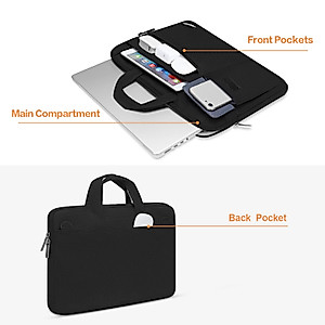 MOSISO Laptop Shoulder Bag Compatible with MacBook Pro 16 inch 2023-2019 M3 A2991 M2 A2780 M1 A2485 A2141/Pro 15 A1398,15-15.6 inch Notebook,Polyester Flapover Briefcase Sleeve Case, Black