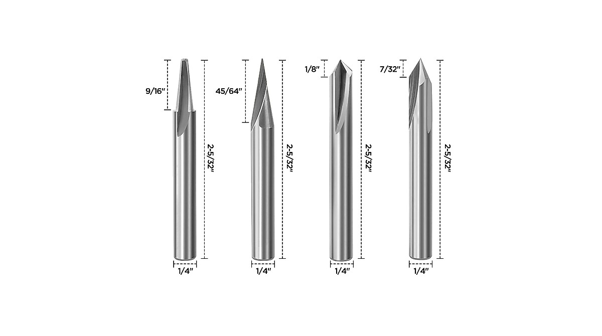 MNA CNC Wood Carving Router Bit Set | Professional Engraving Tools