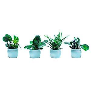 Birostiana Miniature Dollhouse Accessories 16 Pieces Miniatures Plants Flowers Bonsai Greenery Ornament Mini Toys for Dollhouse Fairy Garden Landscape DIY Decor Craft