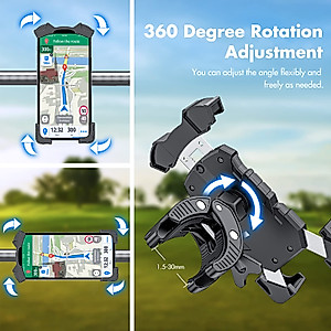 Universal Golf Cart Phone Holder, Adjustable Bike Phone Mount Bike Phone Holder for Handlebars Compatible with iPhone14,13,12,11, Pro Max ,Samsung Galaxy S21, S10, S9,and All 4.7-6.8” Cellphone