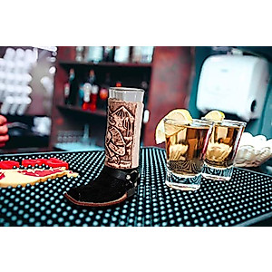 El Mexicanito Mexican Boot Shot Glass / Leather Mini Boot Tequila Shot / Artisan Bota Tribalera para Tequila / cowboy boot Glasses / 1 Tequila Shot (Assorted Colors) (Cowboy)