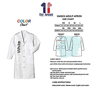 Personalized Embroidered Lab Coat for Men 41 Inch Add Your Name Text Logo Custom Medical Laboratory Coat White