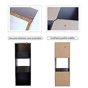 PACHIRA E-Commerce US Wooden Cube Storage Organizer, Unit Shelf, Closet Cabinet, Bookshelf File in Living Room, Bedroom, Study 3 Cube, Dark Brown