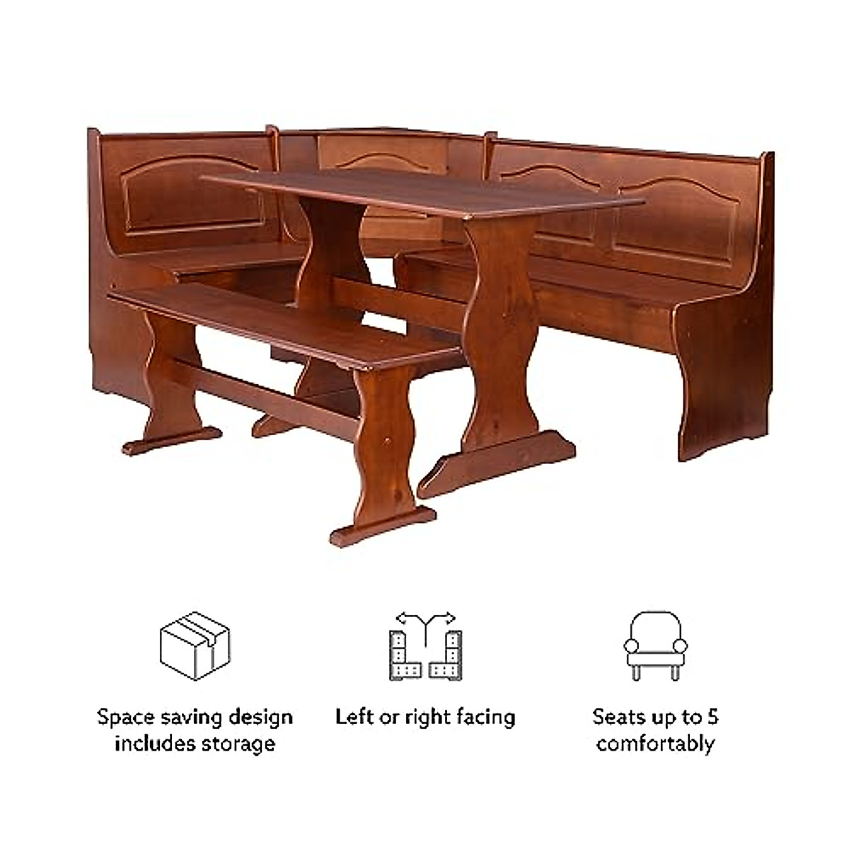 Linon Home Linon Chelsea Walnut Kitchen Nook