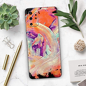 DesignSkinz Liquid Abstract Paint V35 Protective Vinyl Decal Wrap Skin Cover Compatible with The Samsung Galaxy S20 (Screen Trim & Back Glass Skin)