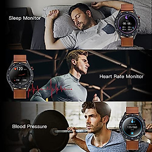 Bebinca GT2 Pro Smart Watch for Men (Make/Receive Call), SpO2/Real-time Heart Rate/Sleep Monitor/Voice Assistant Fitness Tracker, Built-in MP3 Player for iPhone Samsung Android Phone