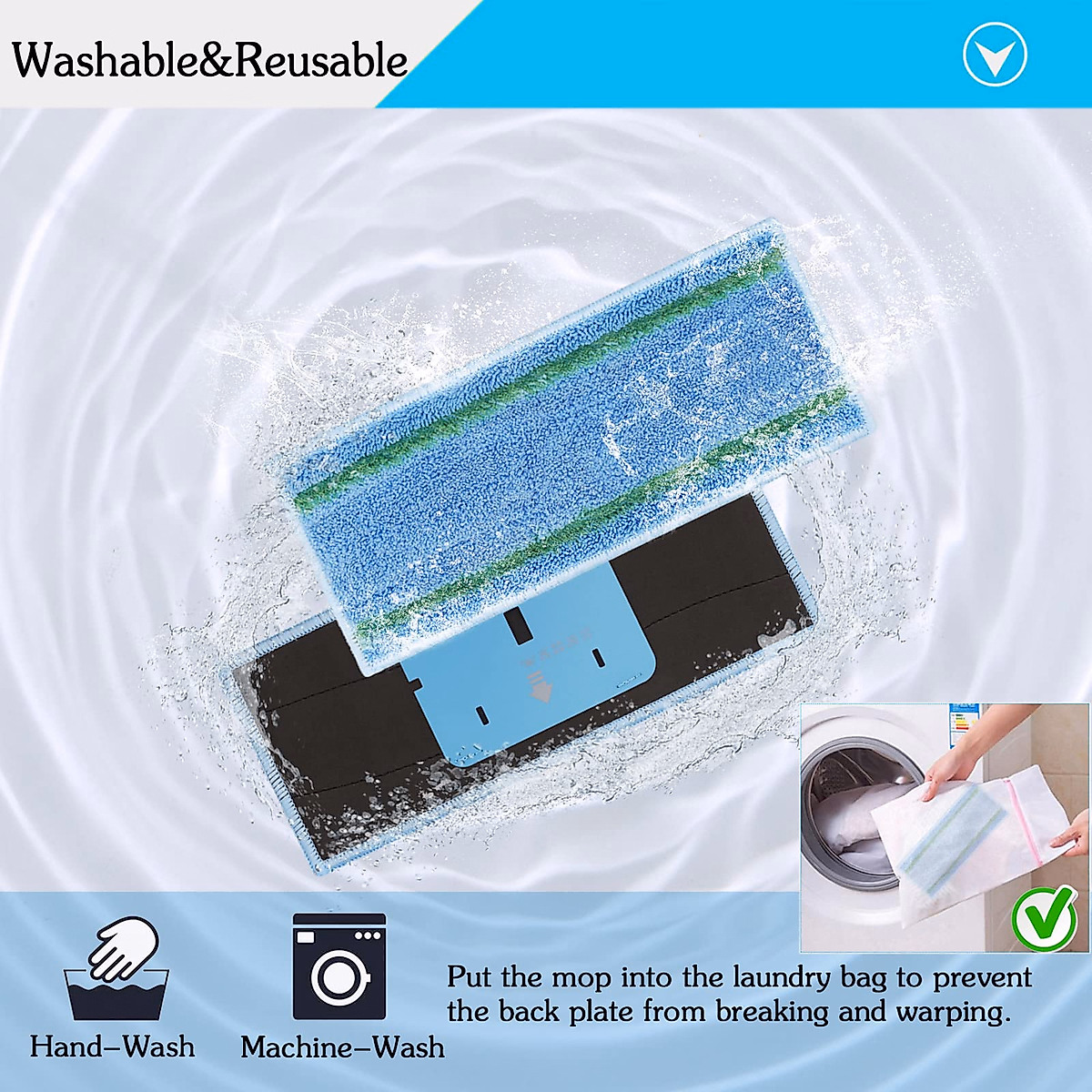 Extolife 8 Pack M6 Mopping Wet Pads for iRobot Braava Jet m6 (6110) (6012) (6112) (6113) Ultimate Robot Mop, Washable and Reusable Microfiber Deep Clean Wet Pads