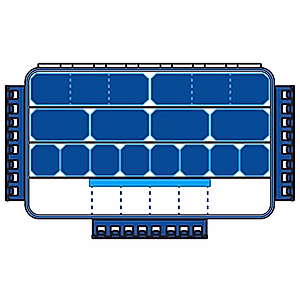 Flambeau Outdoors Terminal Slim Waterproof Ultimate Tuff Tainer | Tackle Storage, 14 Removable Modular Zerust Anti-Corrosion Cups, Micro Terminal Tackle Storage Locker, 14" x 8.9" x 1.7"