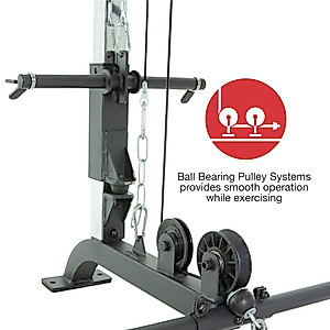 Fitness Reality unisex adult Pull-down Only Lat Pull down Attachment, Chrome, Black, One Size US