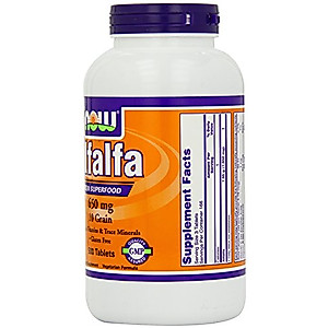 Now Foods Alfalfa 650 mg - 500 Tabs 2 Pack