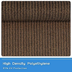 Osimlead Cordless Outdoor Roller Shade Patio Roll Up Shade Blinds for Deck Porch Balcony Backyard (8' W X 6' L, Mocha)