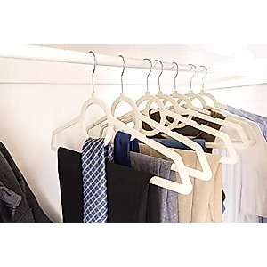 Black Velvet Hangers and Ivory Velvet Hangers Bundle.