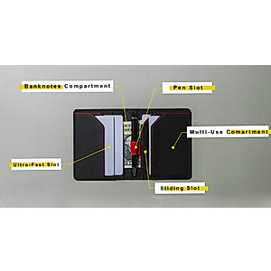 LC Prime Minimal Slim Pen Wallet l A Thinnest PenWallet For Daily Use (Pen is Not Included) (Blue mix Black (Pen is NOT Included))