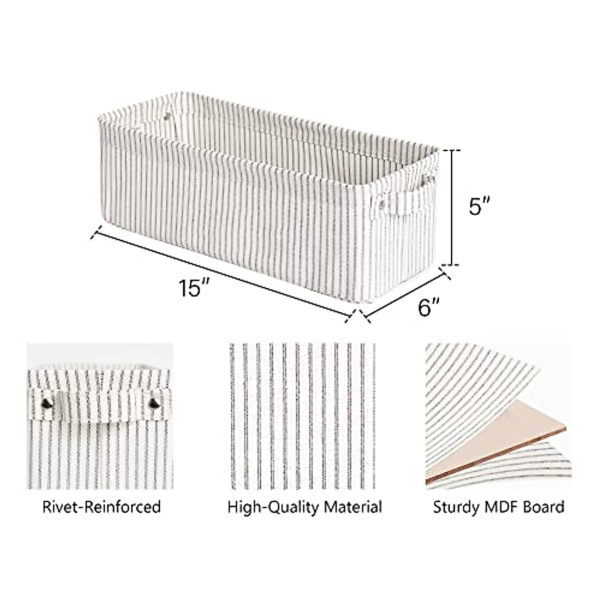 StorageWorks 2-Pack Narrow Storage Bins with 3-Pack Storage Baskets