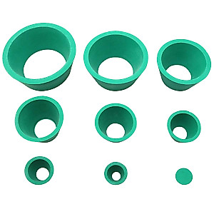 MEETOOT Suction Bottle Pad Silicone Funnel Holder Kit 9 in 1 Buchner Funnel Flask Adapter Green Rubber Filter Gasket Seal Ring Tapered Collar