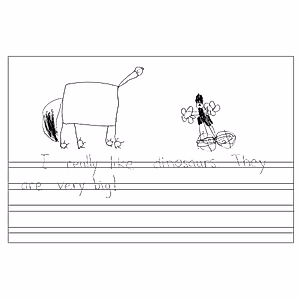 Handwriting Without Tears Learning Without Tears Big Sheet Draw & Write Paper K–Grade 1, Writing, Drawing, Handwriting, Sentence Practice- for School or Home Use