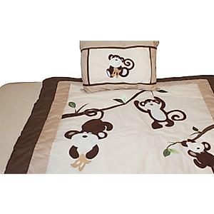 BabyFad Monkey 9 Piece Baby Crib Bedding Set