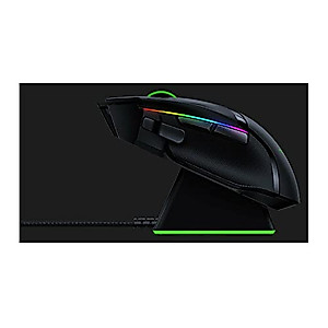 Razer Basilisk Ultimate HyperSpeed Wireless Gaming Mouse w/Charging Dock 20K DPI Optical Sensor - Chroma RGB - 11 Programmable Buttons - 100 Hr Battery - Classic Black (Renewed)