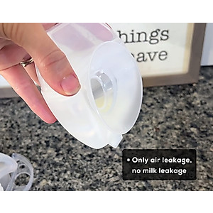 Wearable Manual Breast Pump︱2oz Milk Catcher︱Hands Free︱Easy to Wash︱Nature Suction︱No Milk Leakage︱Duckbill Suction Piece︱Comfortable for Long Wear︱Air Valve︱Use with Wearable Electric Pump (2Pcs)