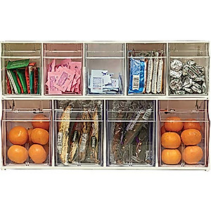 Deflecto Interlocking Multi Storage Organizer Tilt Bin, 6.5" x 23.6" x 5.3", White